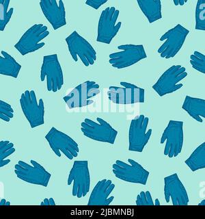 Football gloves seamless pattern engraving. Vintage sport background in ...