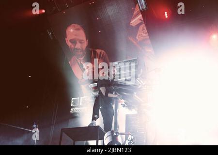 David Dileo 'Boosta' of Subsonica Rock band performs live on stage at ...