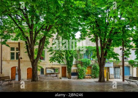 The picturesque town of Saint Remy de Provence, France EU Stock Photo ...