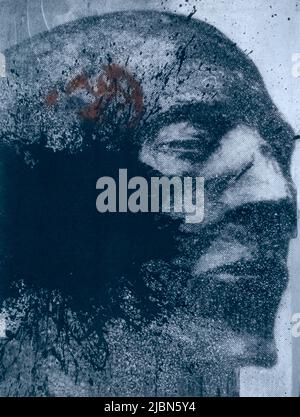 Artwork by Austrian artist Arnulf Rainer, 1970s Stock Photo - Alamy