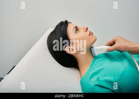 Thyroid nodule, ultrasound scan Stock Photo - Alamy