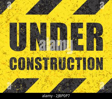 under construction vector shield site warning sign Stock Vector Image ...