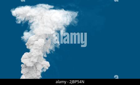 white rich carbon dioxide smoke column emission from forest fire ...