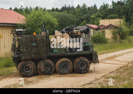 The Project Origin robotic combat vehicle is shown during training for ...