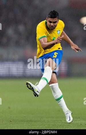 Tokyo, Japan. 6th June, 2022. Neymar Jr (10) of Brazil in action ...