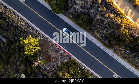 Multi lane freeway during sunset Stock Photo - Alamy