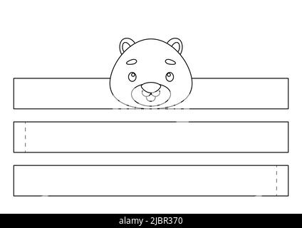 Printable beaver paper hat. Party crown die cut template for birthday ...
