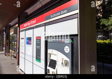 UNSW High Street light rail stop, Randwick Stock Photo - Alamy