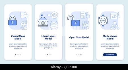 MaaS models onboarding mobile app screen Stock Vector Image & Art - Alamy