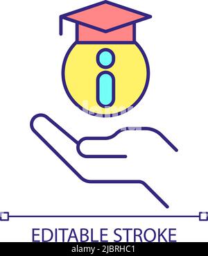 Education concept icon. Gaining knowledge idea thin line illustration ...