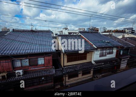 Ordinary Japanese Houses on the Cloudy day Stock Photo - Alamy