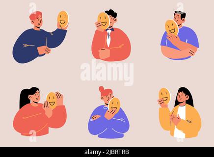 Social anxiety disorder concept art hand drawn vector illustration ...
