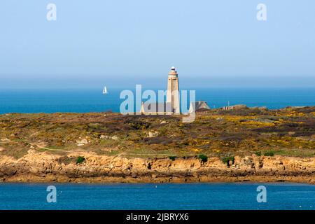 Cap Lévi lighthouse at Fermanville, Manche, Cotentin, Normandy, France ...