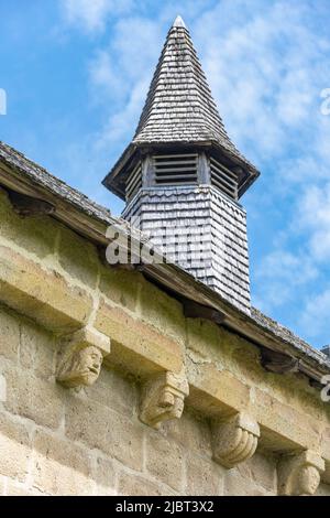 France, Correze, Serandon, Sainte Radegonde church, capitals Stock ...