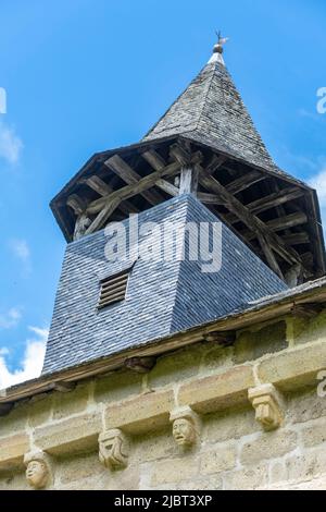 France, Correze, Serandon, Sainte Radegonde church, capitals Stock ...