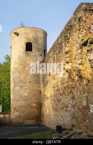 France, Ain, Trevoux, remains of the medieval castle (late 13th century ...