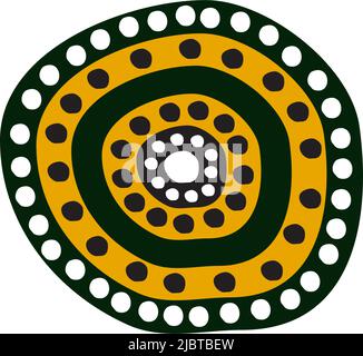 Turtle icon logo design with aboriginal style vector template Stock ...