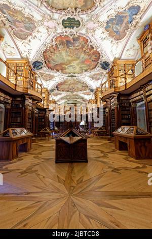 The 18th-century Abbey Library of Saint Gall in St. Gallen, Switzerland ...