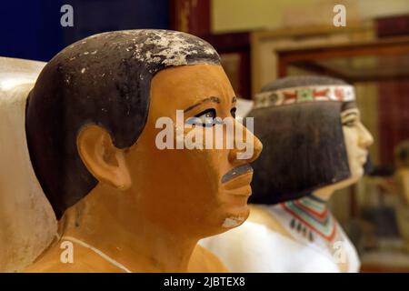 Cairo, Egypt, Africa Statue of Rahotep and Nofret at the Egyptian ...