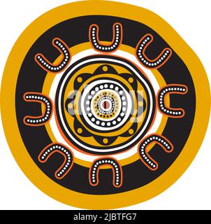 Turtle icon logo design with aboriginal style vector template Stock ...