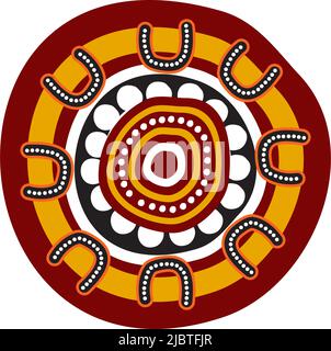 Turtle icon logo design with aboriginal style vector template Stock ...