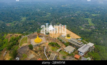 Top view of Nelligala international Buddhist Manastery in Sri Lanka ...