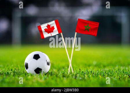 canada vs morocco Football Match Design Element Stock Photo - Alamy