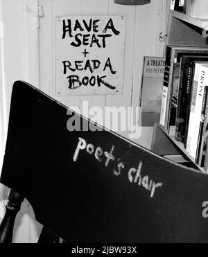 Books for sale in the Poetry Room at the landmark City Lights ...