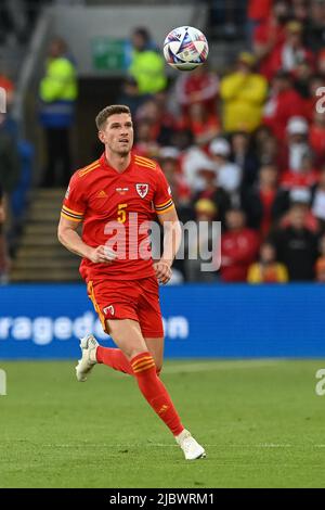 Wales' Chris Mepham in action during the World Cup, group B soccer ...