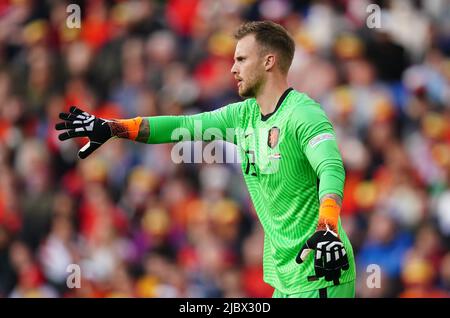 Netherlands goalkeeper Mark Flekken during the UEFA Nations League ...