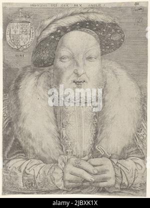 Coat of Arms King Henry VIII, mid-16th century, pubished by Johann ...