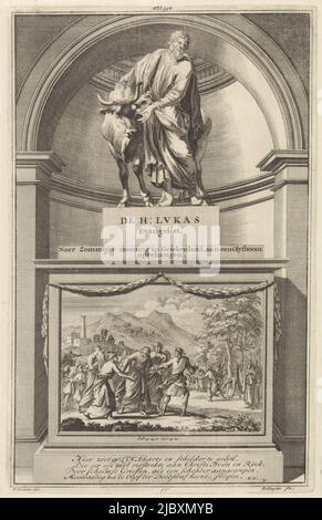 Luke the Evangelist on engraving from 1859 Stock Photo - Alamy