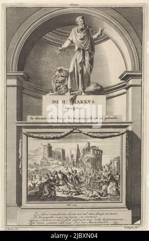 The Martyrdom of Saint Mark, depicted on Folio 19v, is a historical and ...