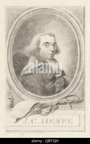 Portrait of Johannes Christiaan Hespe, J. van 't Hoff, 1700 - 1800 ...