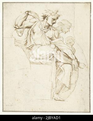 This study by Michelangelo for the Sistine Chapel ceiling showcases the ...
