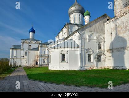 The old Trinity Danilov Monastery. The walls of the bell tower and the ...