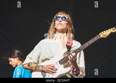 Maia Friedman of Dirty Projectors Rock band performs live on stage at ...