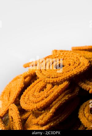Indian Traditional Snack Chakli, a spiral shaped, Chakali or murukku ...