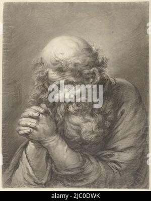 Old man with beard with folded hands Stock Photo - Alamy