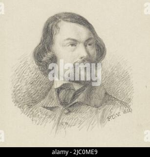 Self -portrait of Petrus De Vigne, Petrus De Vigne, 1841 drawing Self ...