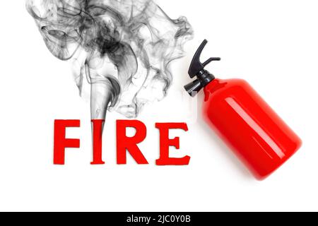 Fire Safety word cloud concept on white background Stock Photo - Alamy