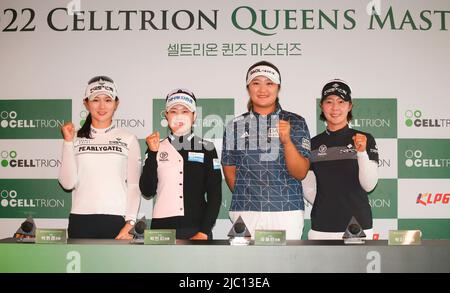 (L-R) Ryu Hae-Ran, Park Ji-Young, Park Min-Ji, Park Hyun-Kyung, June 9 ...