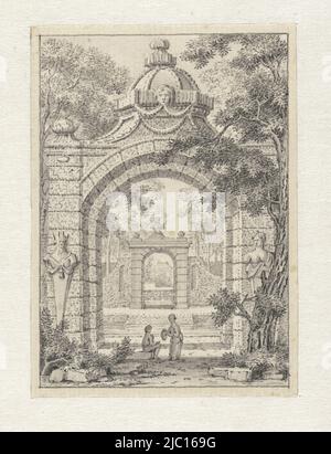 Small landscape with two garden gates in succession Stock Photo - Alamy