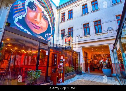 Evening in the courtyard of the club complex House on Povarskaya Stock ...