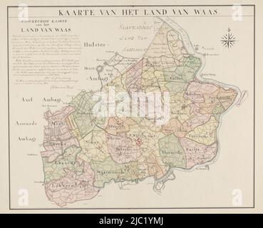 Map of the Waasland, Engelbert George van der Plaat, 1777 drawing ...