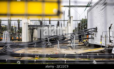 2022-06-09 13:18:16 NEDERWEERT - A 150 kV high-voltage substation of ...