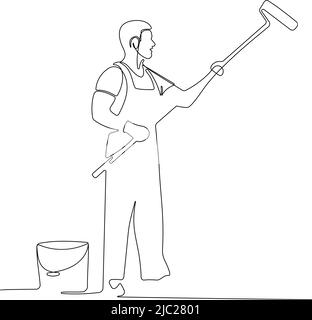 Human hand holds paint brushes with paint Stock Vector Image & Art - Alamy