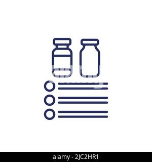 vaccine selection line vector icon Stock Vector Image & Art - Alamy