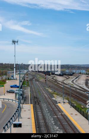 Hamilton GO Centre commuter rail station and bus terminal. Hamilton ...