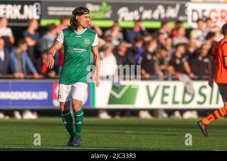 HAAKSBERGEN, NETHERLANDS - JUNE 9: Cenk Uguz of HCS'21 during the Dutch ...